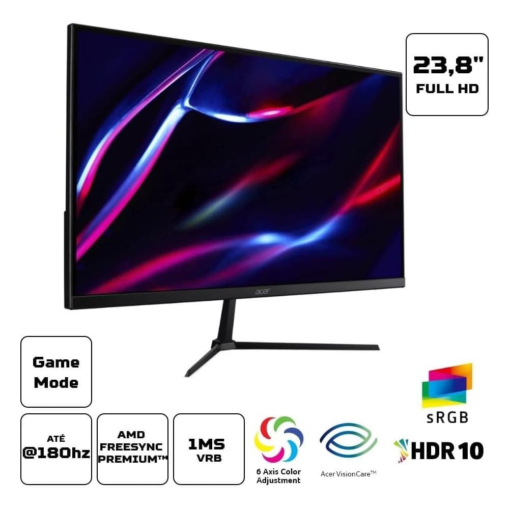 Monitor gamer acer nitro edo 27 ed270r s3biip | Casas Bahia