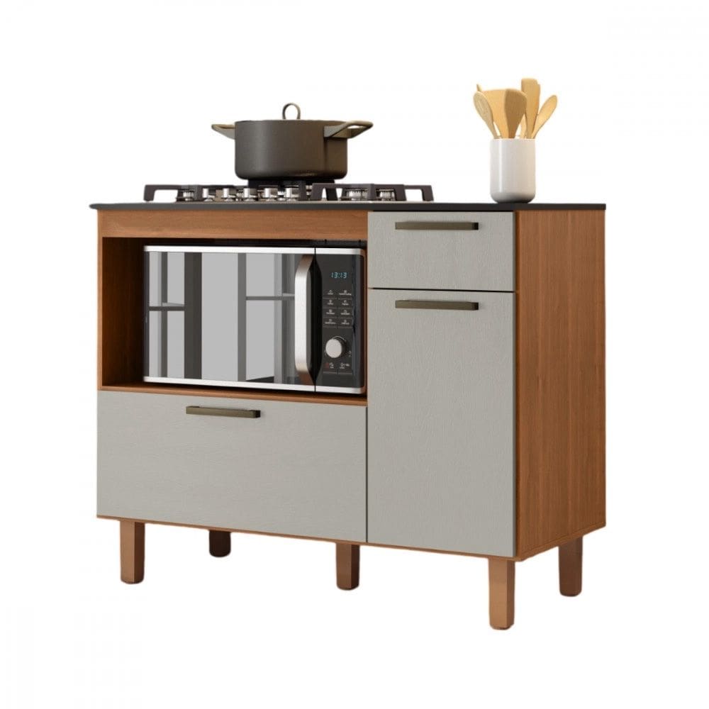 Balcão para cooktop de 5 bocas com espaço para forno | Casas Bahia