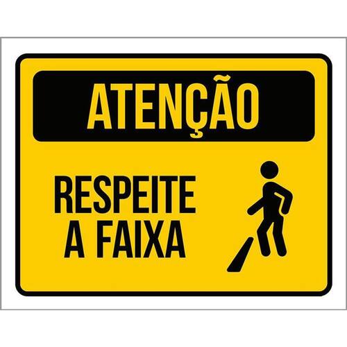 Placa De Sinalização - Atenção Respeite A Faixa 36X46 | Casas Bahia Placa De Sinalização - Atenção Respeite A Faixa 36X46 | Casas Bahia