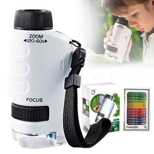 Microscópio Pousbo Little Scientist 2024 60x-120x | Casas Bahia