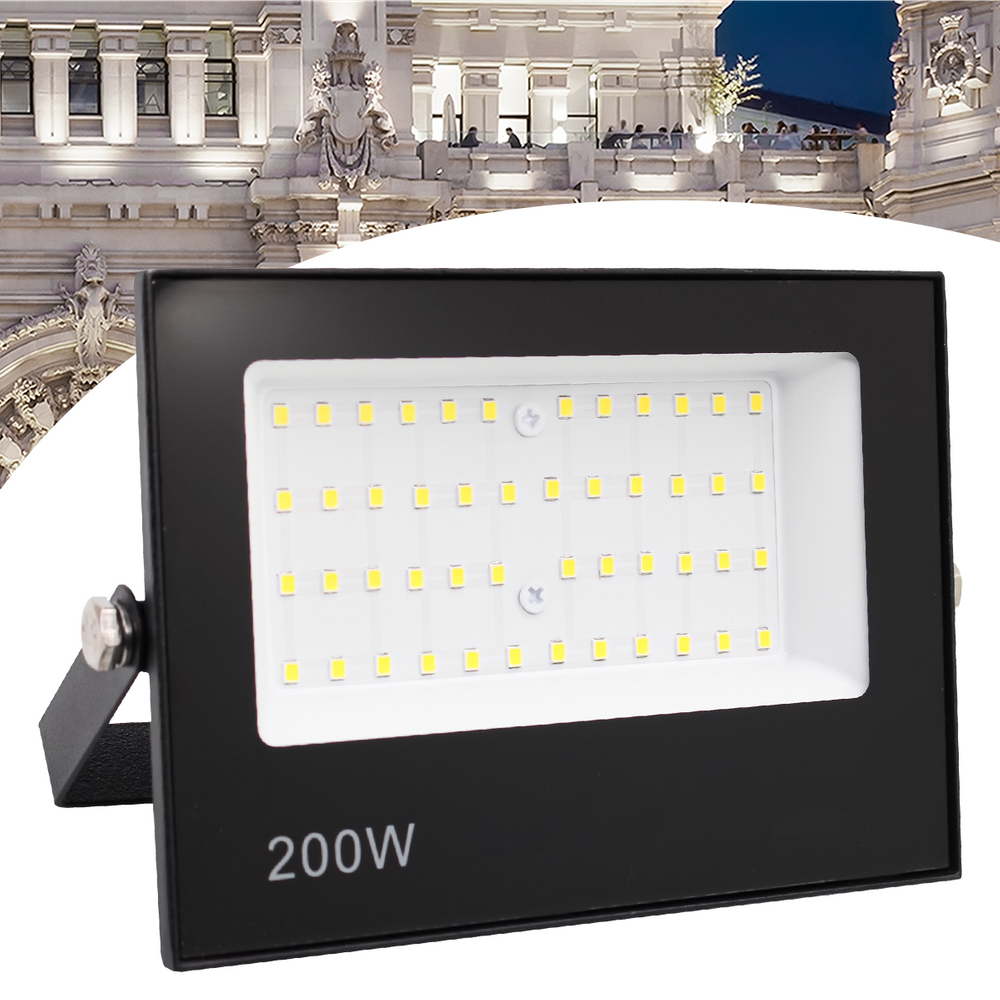 Refletor Holofote Led 400w Ip66 Prova D'agua Bivolt Forte Luz Branco Frio 6000K | Casas Bahia