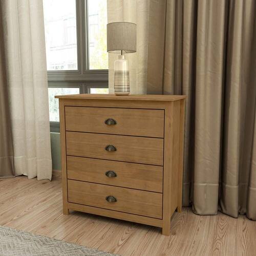 Cômoda Topázio 4 Gavetas Madeira Pinus Feijó | Casas Bahia