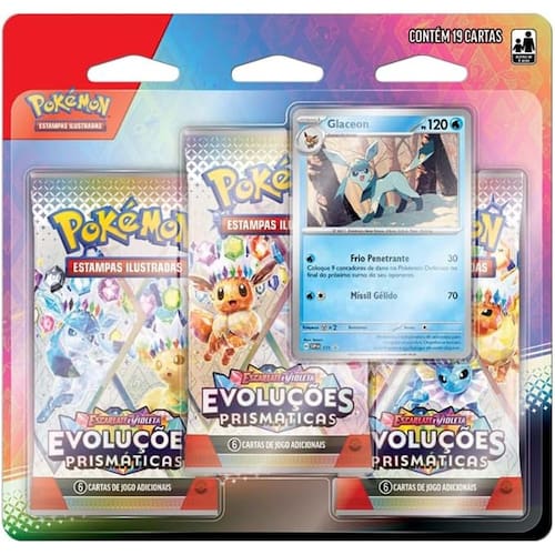 Blister Triplo Pokémon Glaceon Ev8 5 Evoluções Casas Bahia