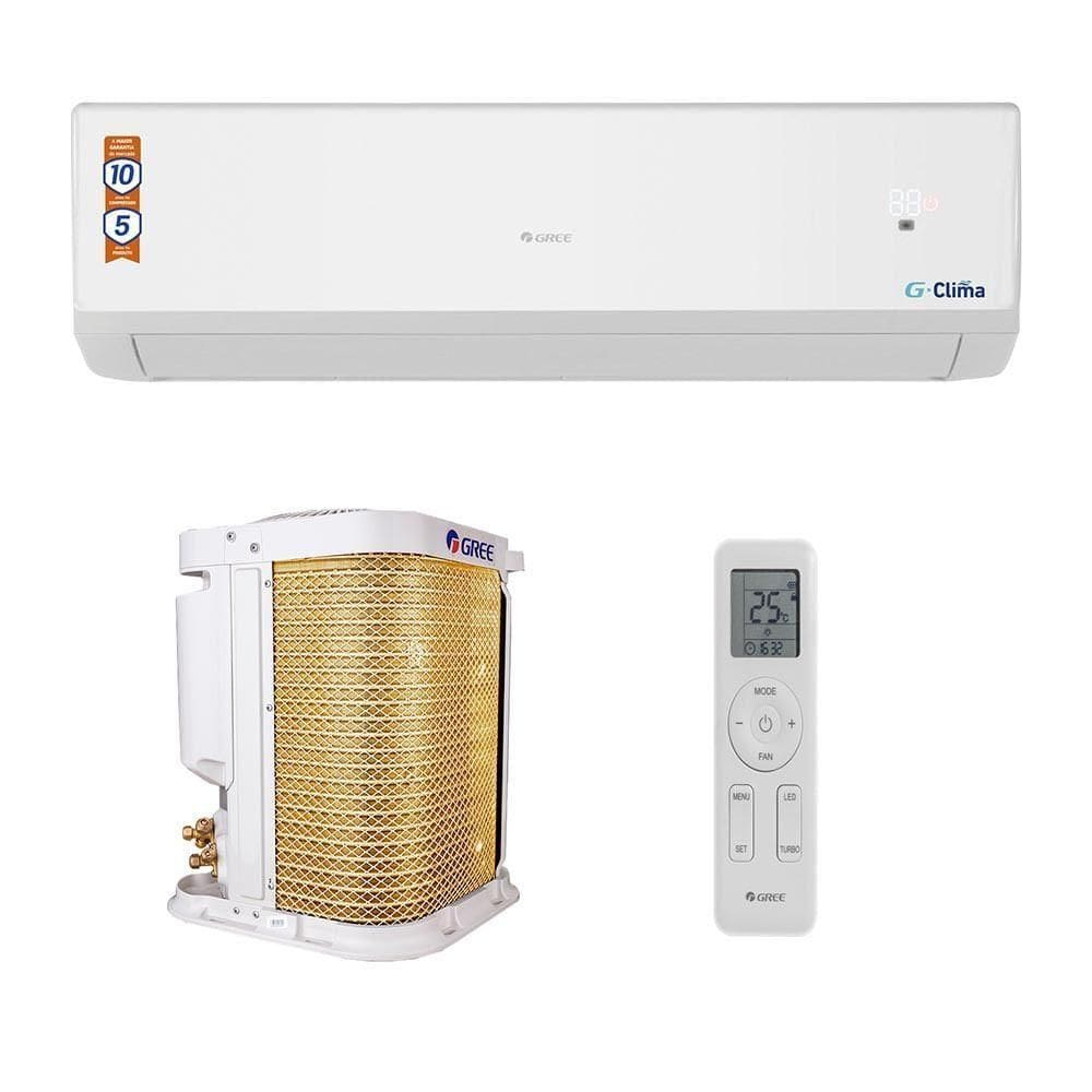 Ar condicionado split hi wall inverter g clima gree 12000 btus frio ...