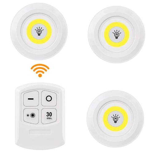 Conjunto Lâmpada Led 3 Spots Luminária Sem Fio | Casas Bahia