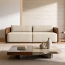 Sofá 3 Lugares Sala Living Orgânico 220cm | Casas Bahia