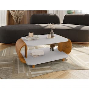 Mesa de Centro Floripa Redonda MDP Madeira | Casas Bahia
