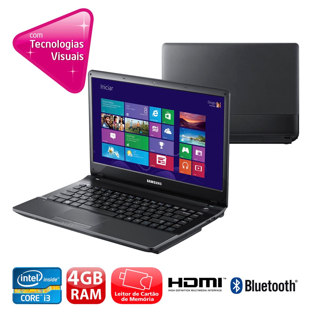 Notebook samsung np300e4c ad7br | Casas Bahia
