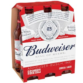 Cerveja budweiser long neck 330ml png | Casas Bahia