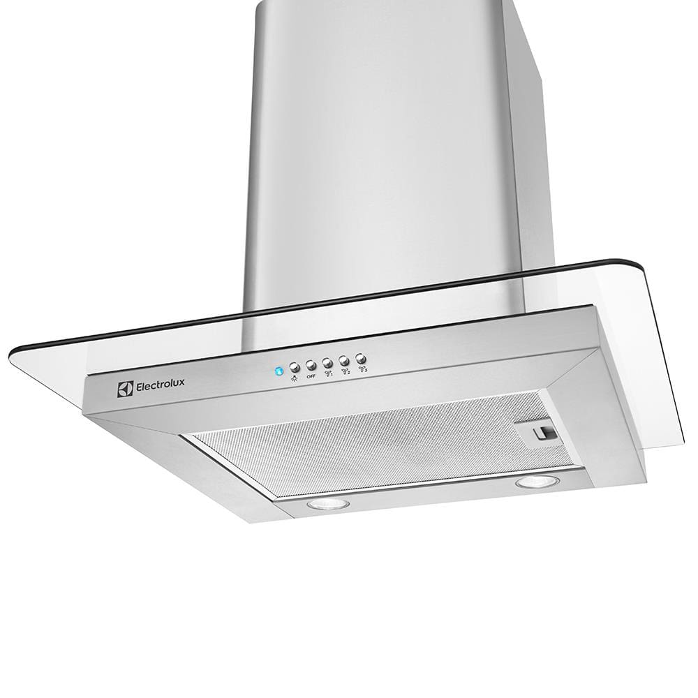 Coifa parede electrolux 60cm com campana vidro 60cvs inox filtro carvao ...