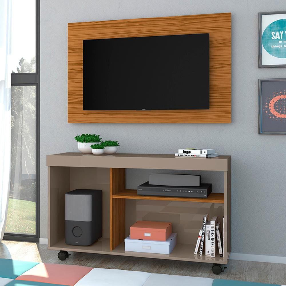 Painel com rack rodizio frete gratis | Casas Bahia