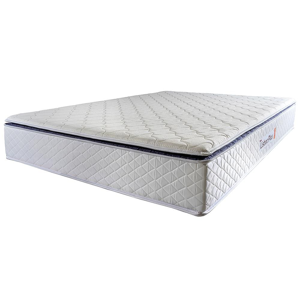 Colchao casal com pillow top e molas ensacadas 26x138x188cm branco ...