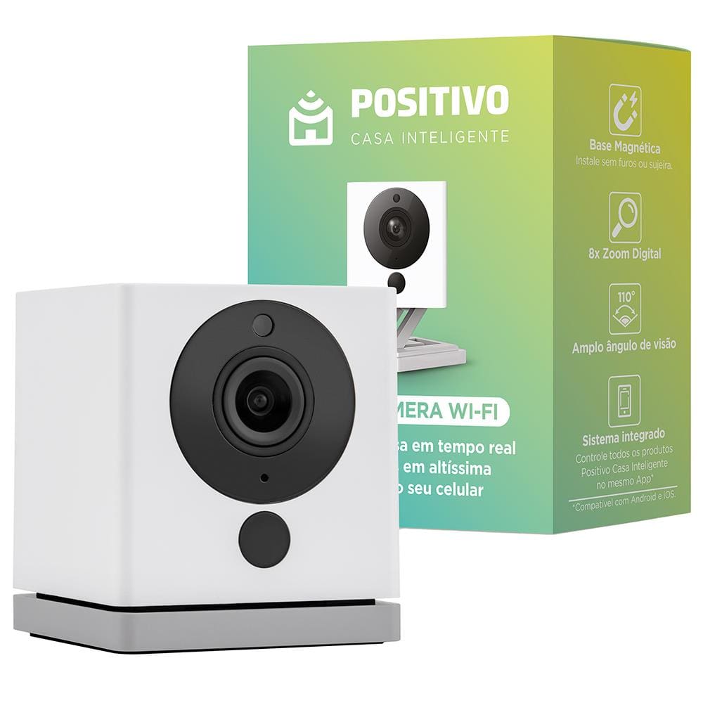 Camera inteligente wi fi sensor movimento e visao noturna compativel ...