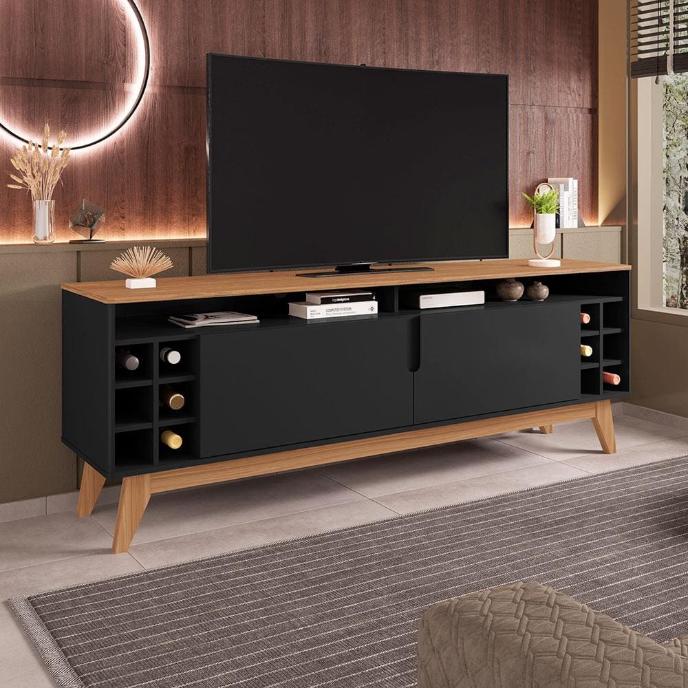 Rack com espaco embutir frigobar | Casas Bahia