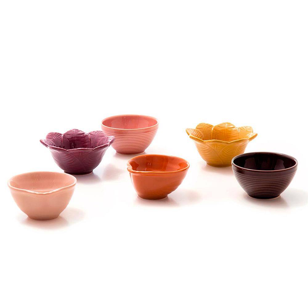 Jogo bowls ceramica porto brasil cestino cru 6 pecas | Casas Bahia