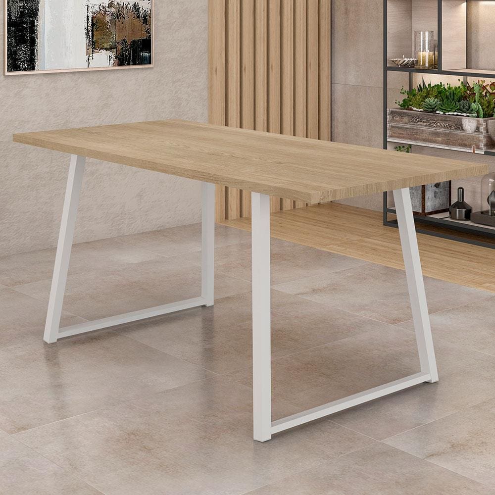 Mesa retangular com 6 lugar ferro dourado | Casas Bahia