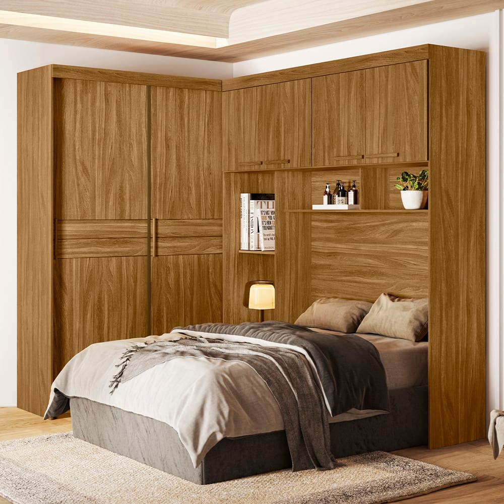 Guarda-roupa Modulado Casal Moval Florença com 6 Portas, 5 Gavetas, 7 ...