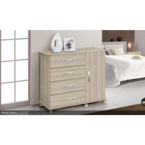 Cômoda Sapateira 4 Gavetas e 1 Porta Ariana - Pérola | Casas Bahia